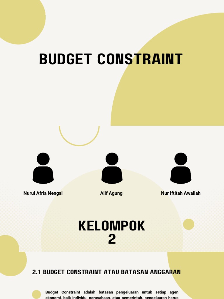 Pengertian dan Rumus Budget Constraint | PDF