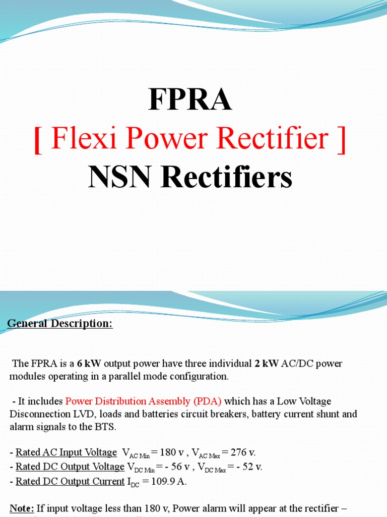 NSN Rectifier Manual | PDF | Rectifier | Alternating Current