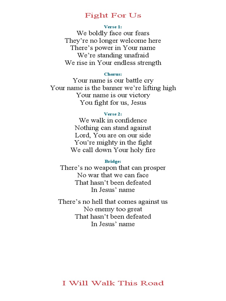 Fight For Us | PDF | Song Structure