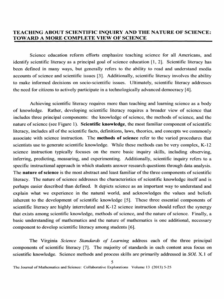 Teaching About Scientific Inquiry and The Nature of Science - Towa | PDF | Science | Scientific ...