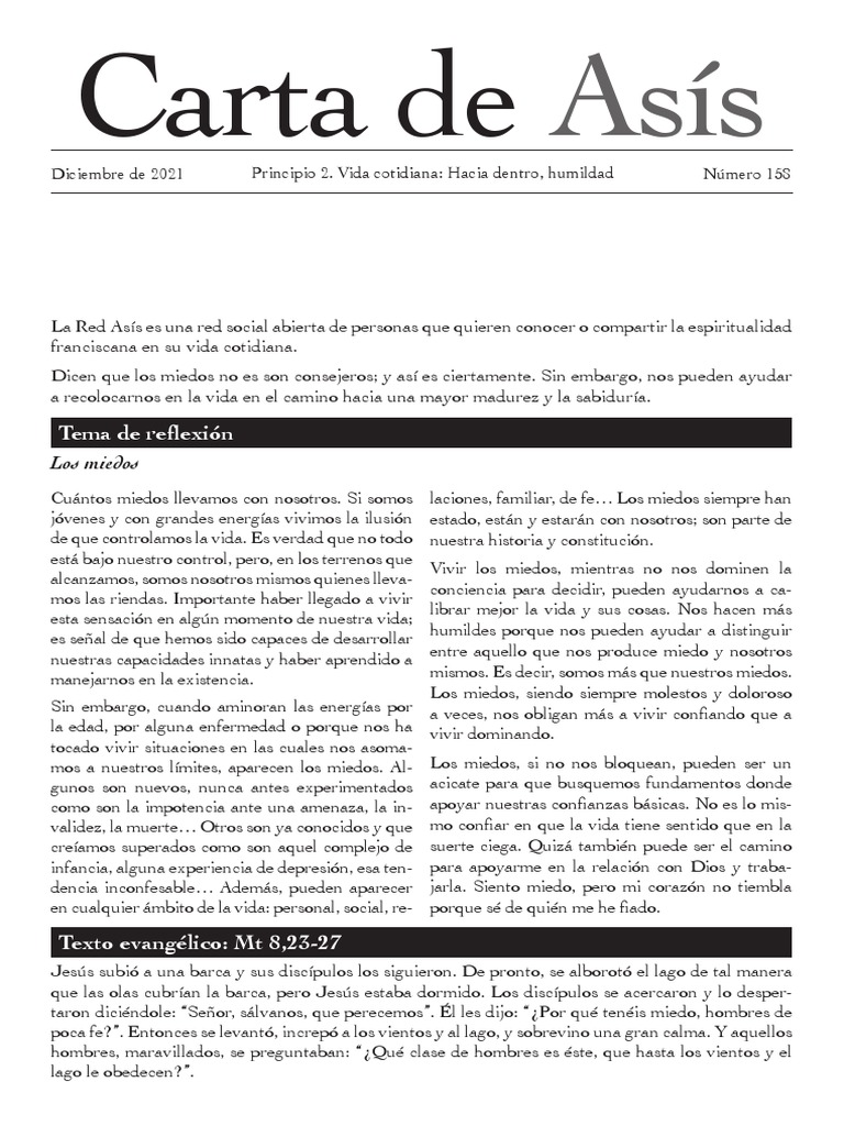 Carta Asis 158 | PDF | Jesús