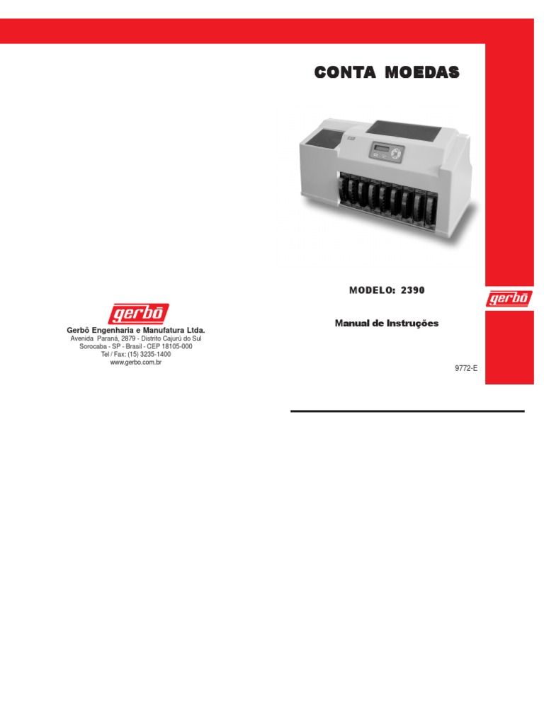 MODELO - 2390. Manual de Instruções | PDF | Embalagem e rotulagem | Moeda