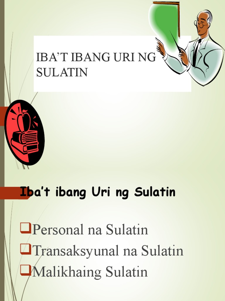 Y2 Aralin 4 Ibat Ibang Uri NG Sulatin 1 | PDF