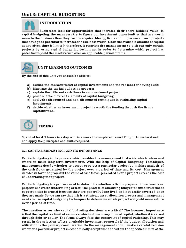 Unit 3 - Scoman2 | Download Free PDF | Net Present Value | Internal Rate Of Return