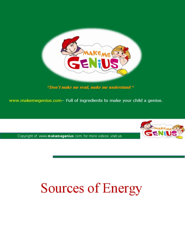Sources of Energy | PDF