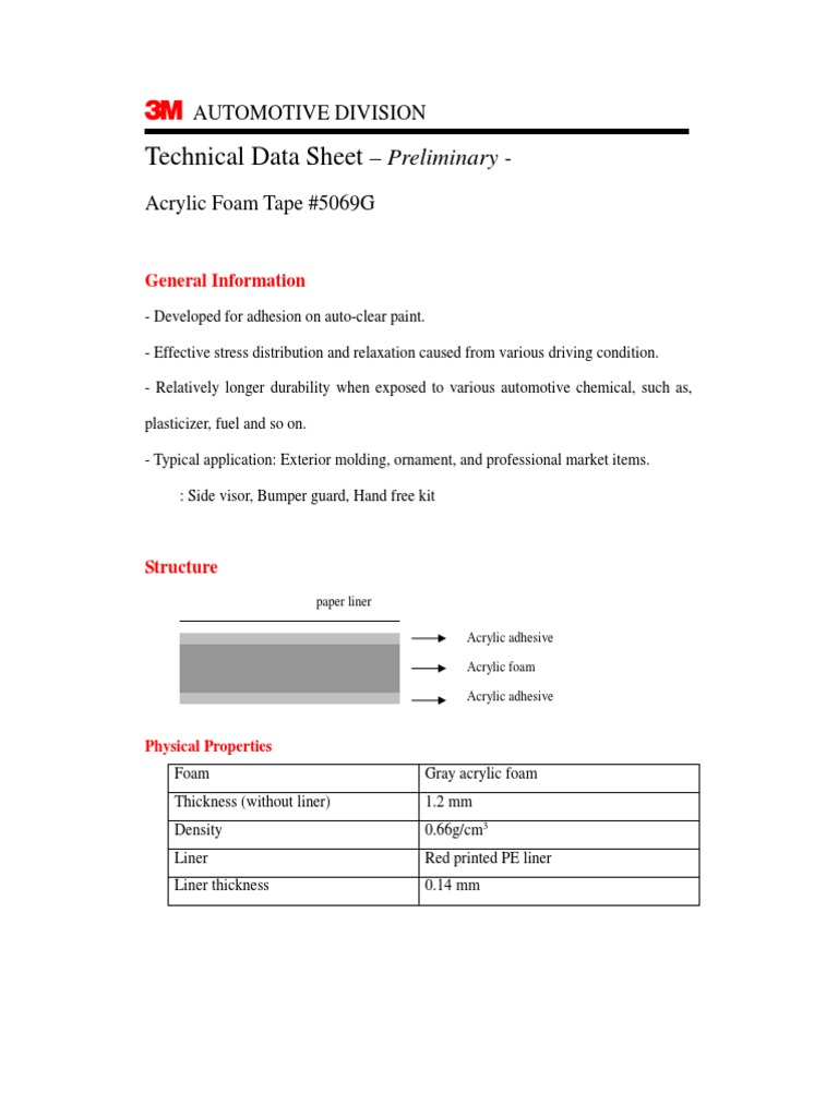 TDS 5069 Eng | PDF | Poly(Methyl Methacrylate) | Materials