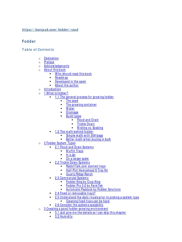 Fodder: A Guide to Growing Animal Feed | PDF | Animal Feed | Hydroponics