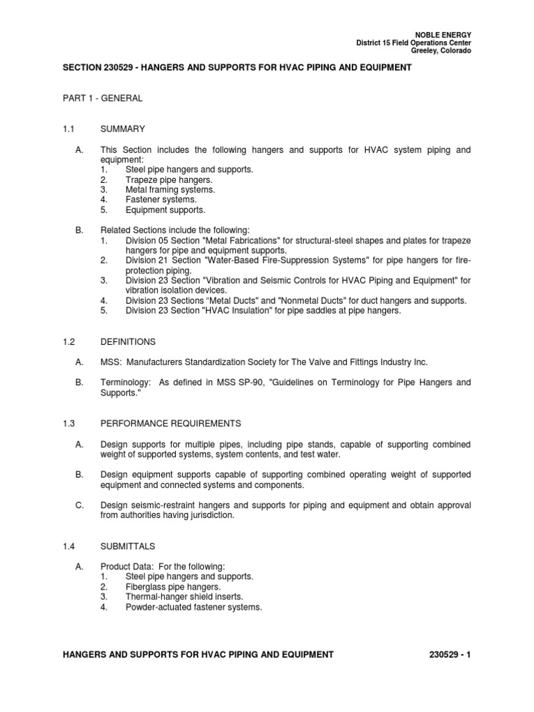 Hangers and Supports For Hvac Piping and Equipment | PDF | Pipe (Fluid ...