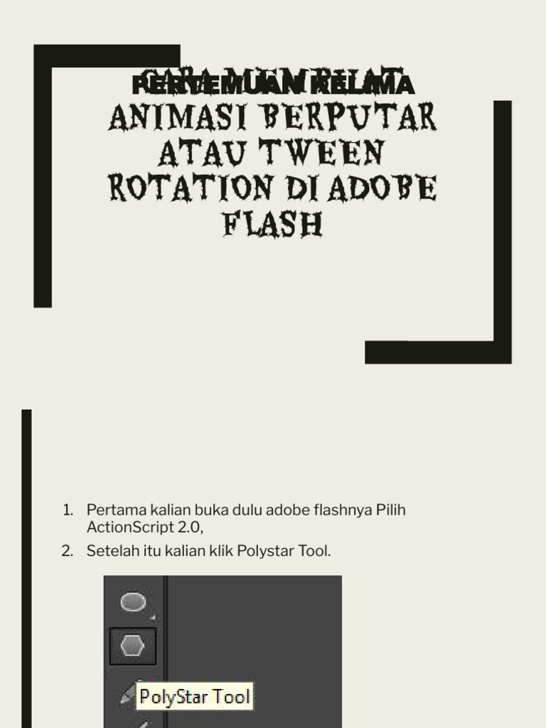 Cara Membuat Animasi Berputar Atau Tween Rotation | PDF | Komputer