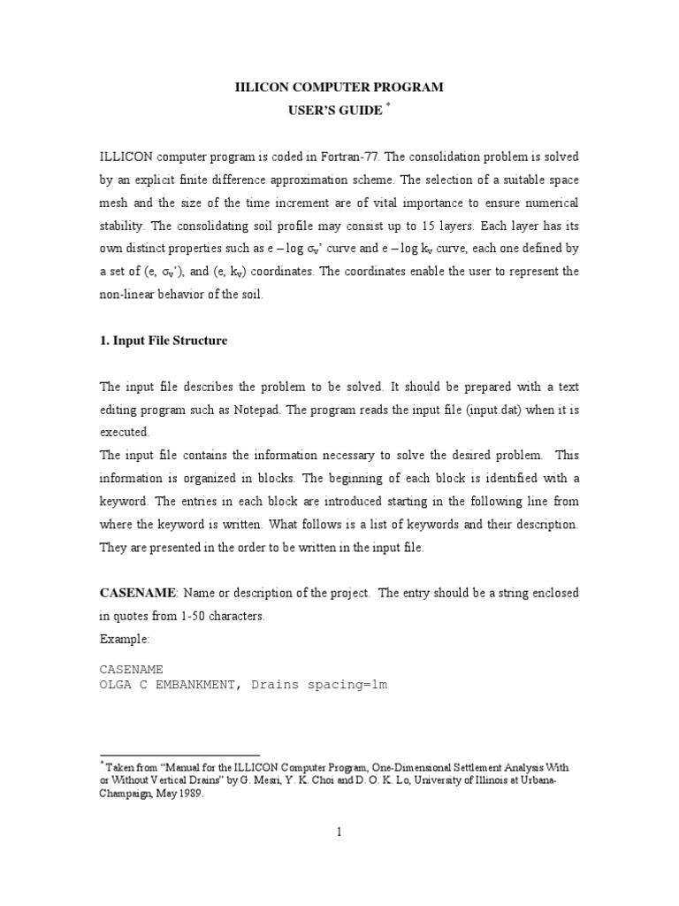 Iilicon Computer Program User'S Guide: V V V V | PDF | Input/Output | Computer File