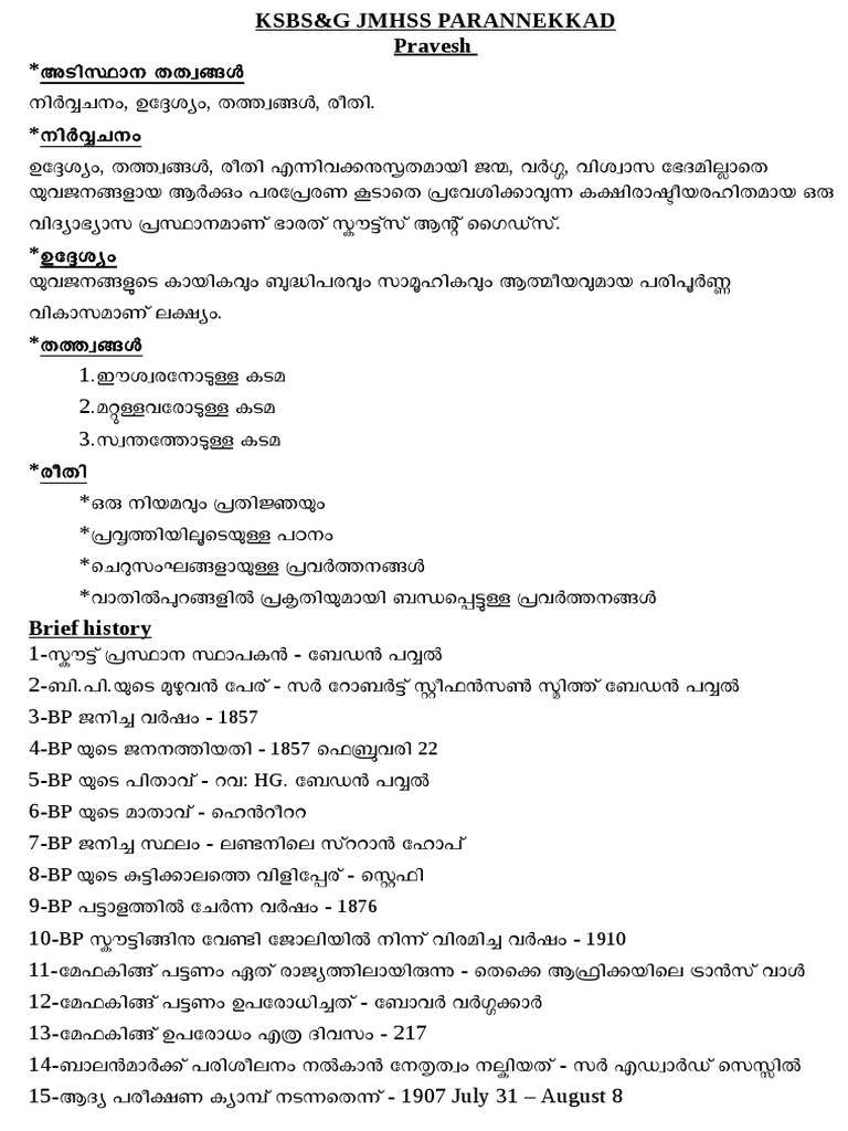 Scout Questions | PDF