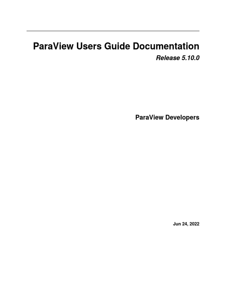 ParaView Users Guide Documentation | PDF | Scripting Language | Shell ...