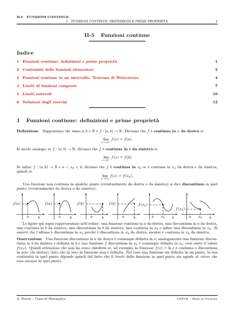 Funzioni Continue | PDF
