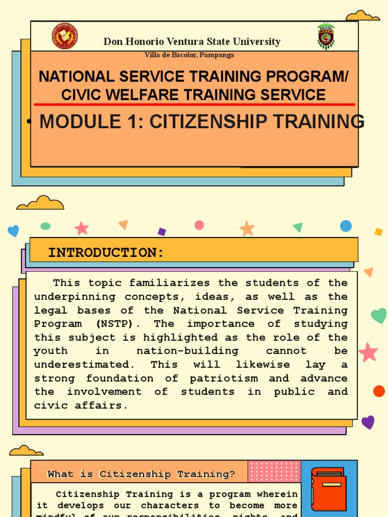 NSTP Citizenship Training Overview | PDF | Citizenship | Reserve ...