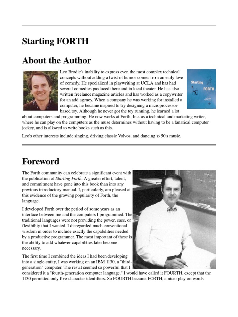 Starting Forth | PDF | String (Computer Science) | Assembly Language