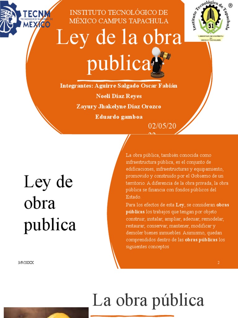 Ley-De-La-Obra-Publica (Equipo 2) | PDF | Presupuesto | Ingeniero civil Ley-De-La-Obra-Publica (Equipo 2) | PDF | Presupuesto | Ingeniero civil