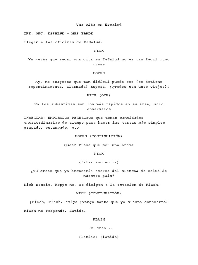 Guión Literario - Corto Animado. | PDF