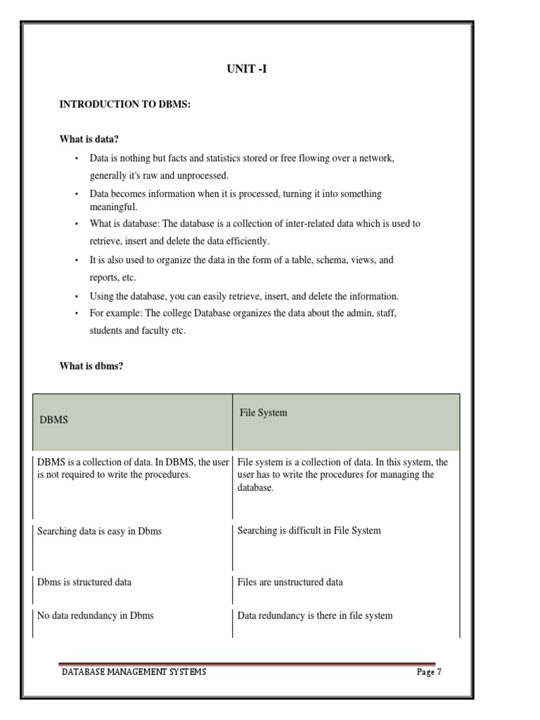 Dbms Notes | PDF | Databases | Relational Model