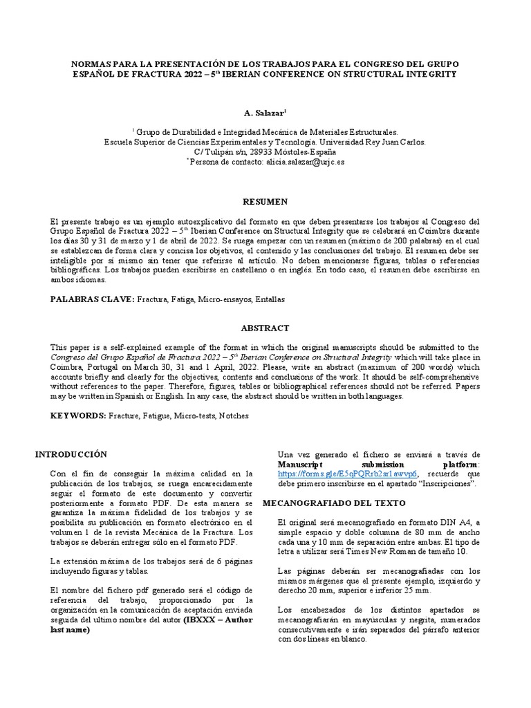 Ejemplo Paper | Descargar gratis PDF | Escritura | Comunicación escrita