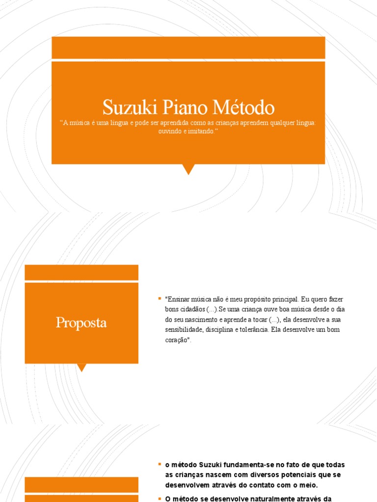 Metodologia Suzuki para o Aprendizado Do Piano | PDF | Acorde (música ...