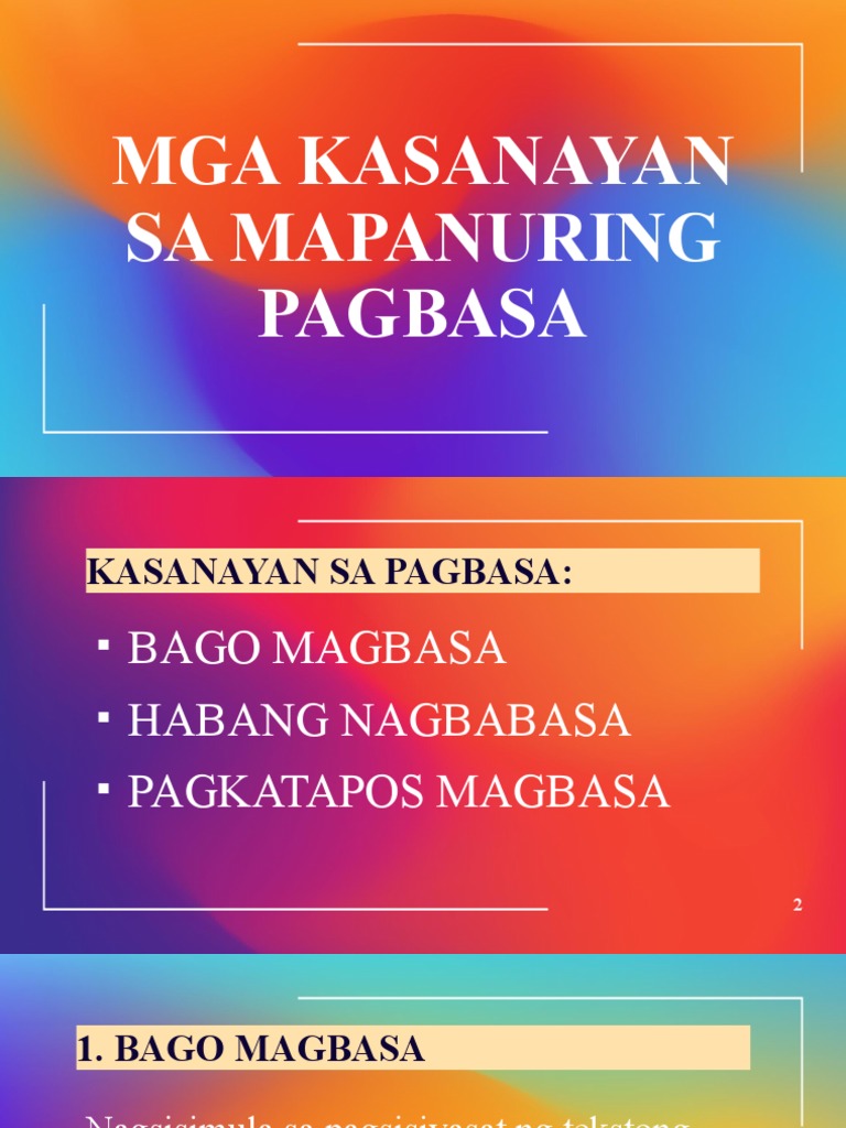 Mapanuring Pagbasa | PDF