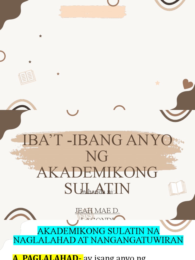 Anyo NG Akademikong Sulatin - Week 3 | PDF
