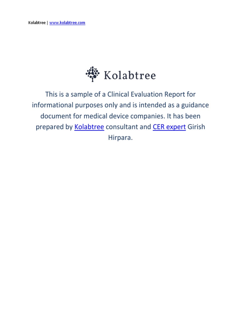 Clinical Report Guide for MedTech | PDF | Clinical Trial | Pub Med
