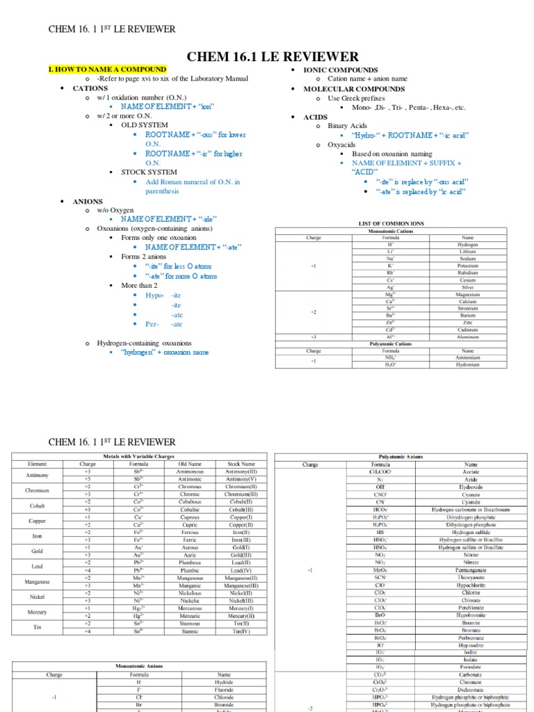 Chem 16.1 Reviewer | PDF | Chemistry | Titration