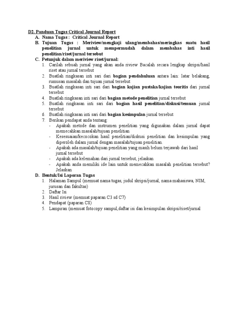 Critical Journal Review Guide | PDF
