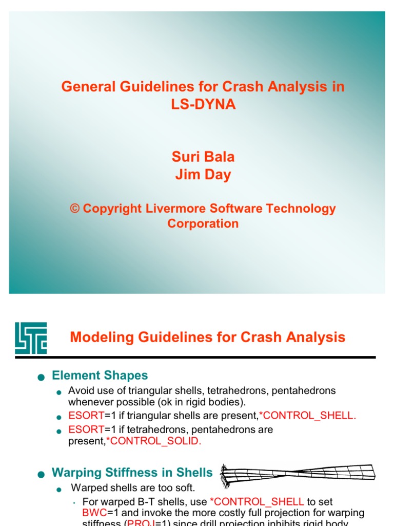 Guidelines Modeling LS Dyna | PDF | Deformation (Mechanics) | Viscosity