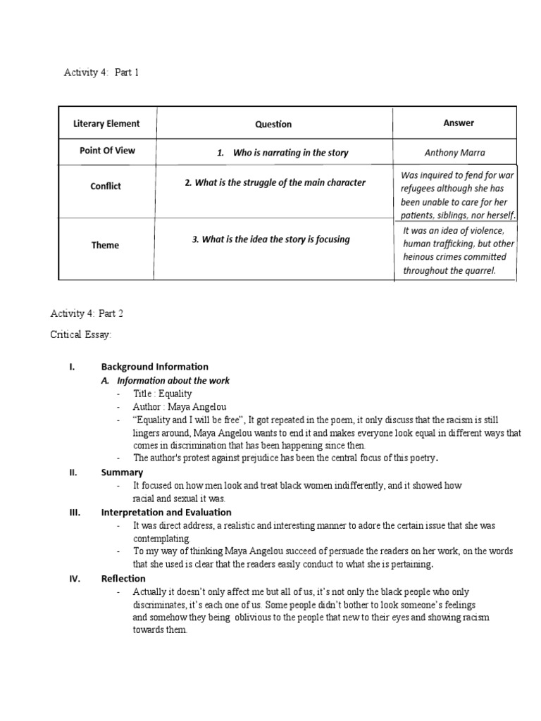 Activity 4 | PDF | Racism | Discrimination & Race Relations