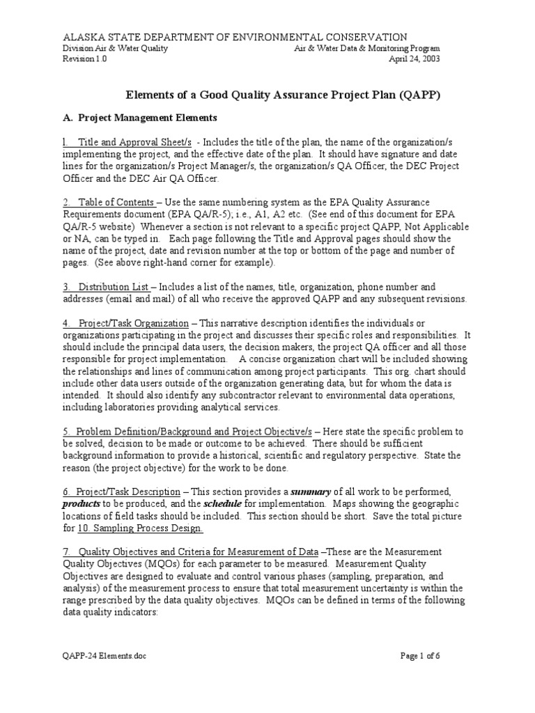 Quality Assurance Project Guidelines | PDF | Calibration | Quality Assurance