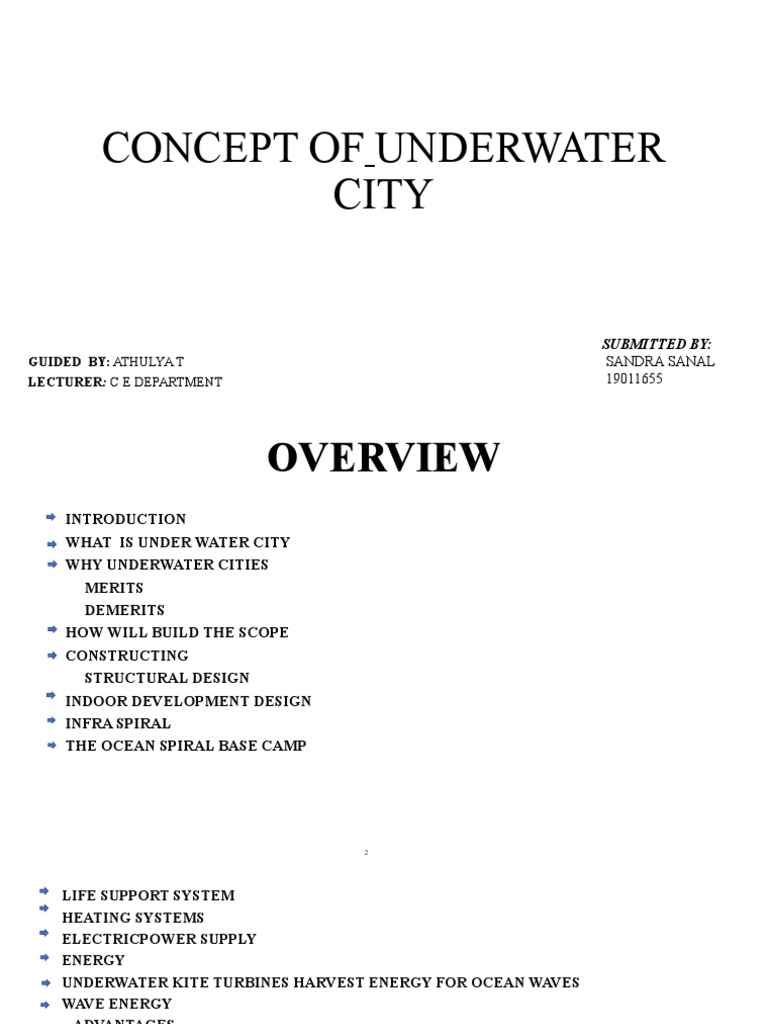 Future Concepts for Underwater Cities | PDF | Sea | Water