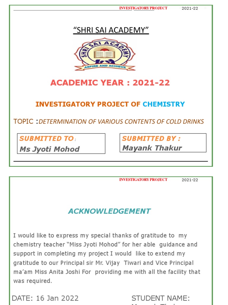 Determination of Various Contents of Cold Drinks | PDF | Sucrose ...