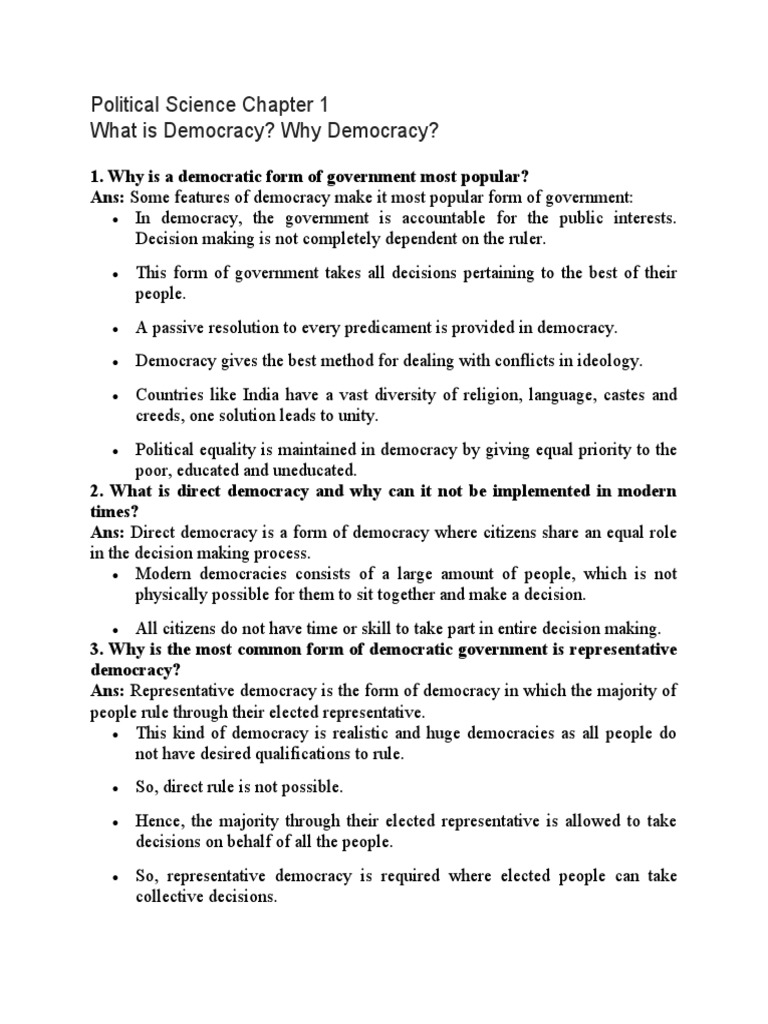 What Is Democracy, Why Democracy | PDF | Democracy | Political Ideologies