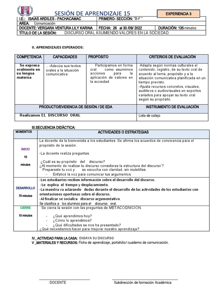 1 Er Año ACTIVIDAD 2 EXP4 | PDF | Evaluación | Aprendizaje