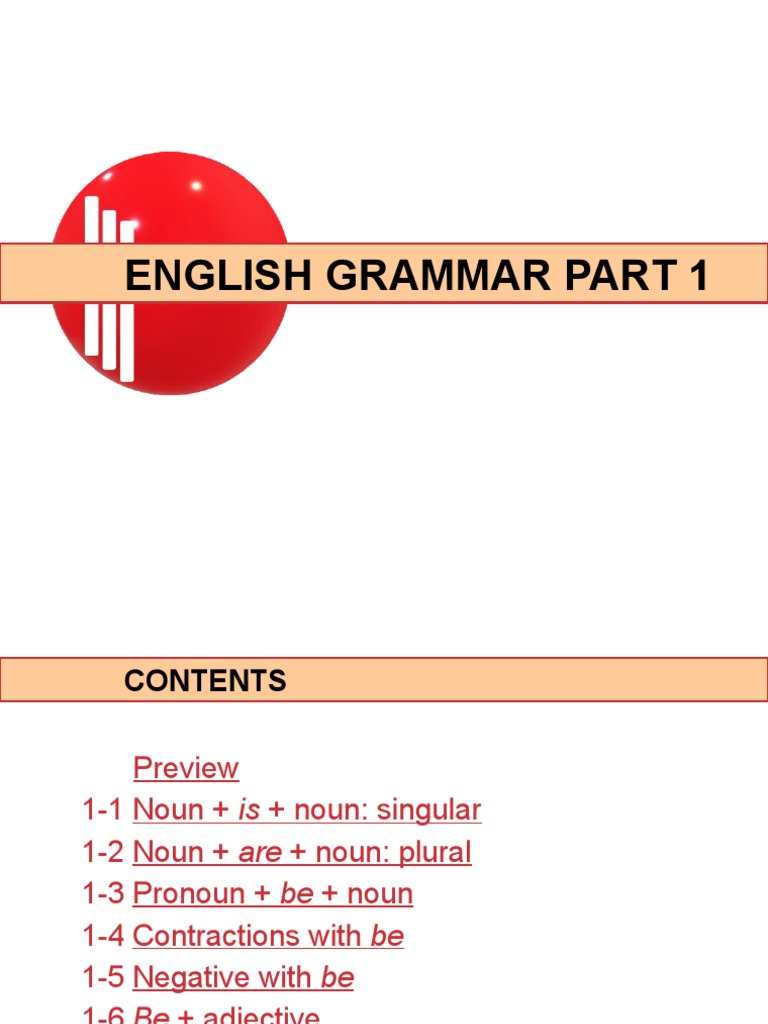 English Grammar Part 1 | PDF | Grammatical Number | Plural