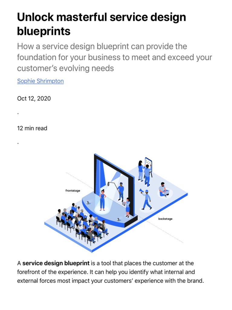 Service Design Blueprints | PDF | Customer Experience | Brand