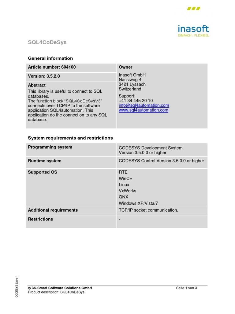 Sql4codesys en | PDF | Databases | Sql