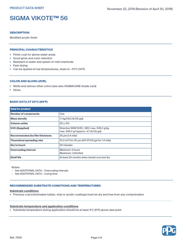 Sigma Vikote-56 | PDF | Legal Liability | Paint