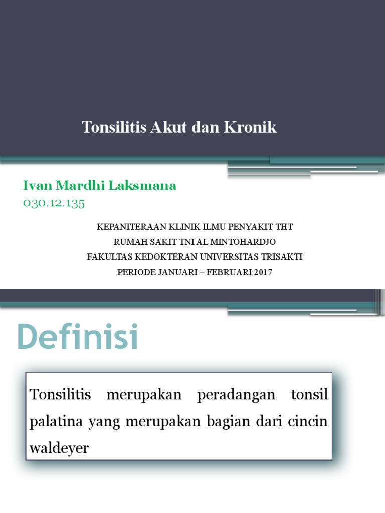 Presentasi Kasus Tonsilitis | PDF
