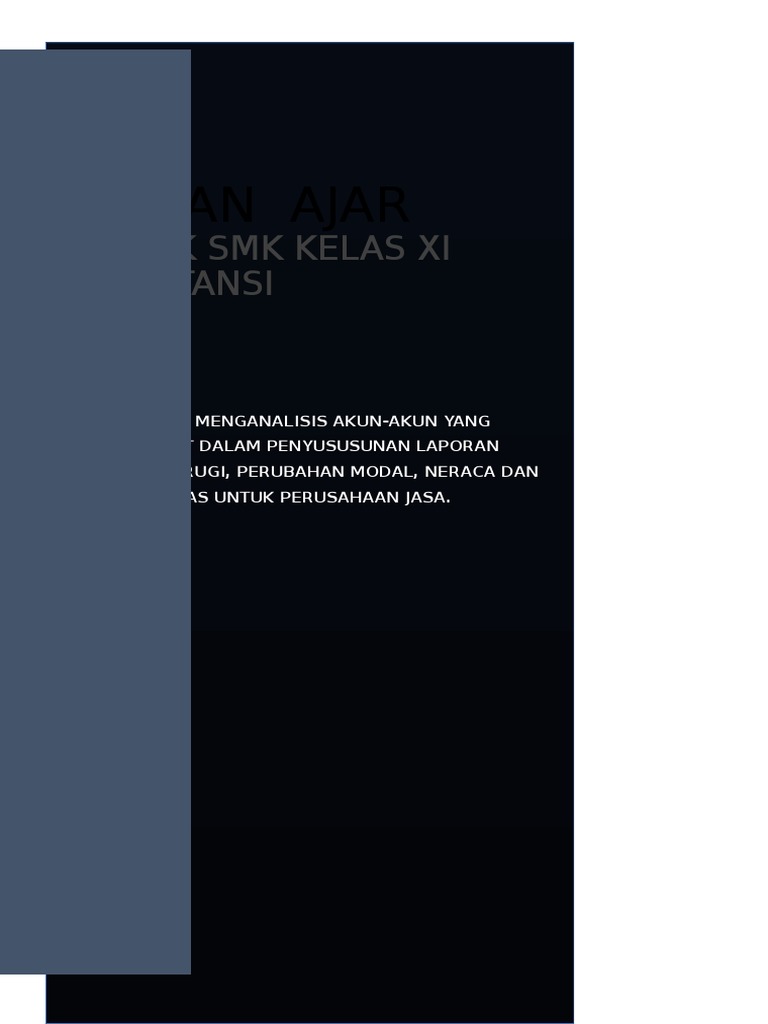 Bahan Ajar KD 3.7 Prakt Akt. Perush Jasa | PDF | Karier & Perkembangan