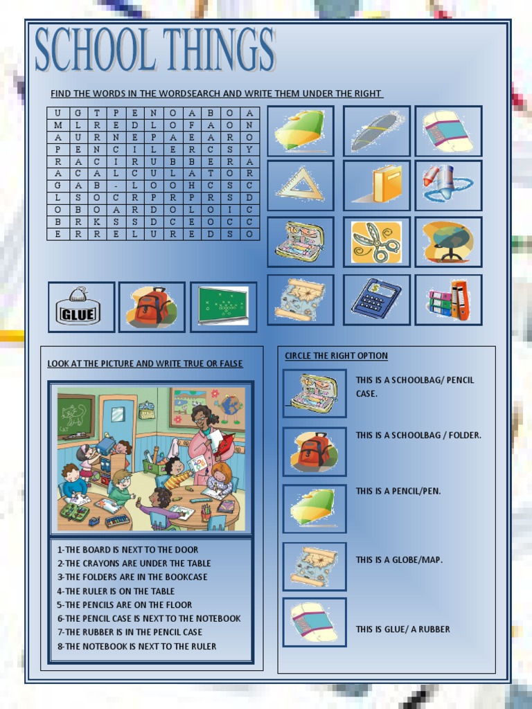 School Things Fun Activities Games - 10656 | PDF