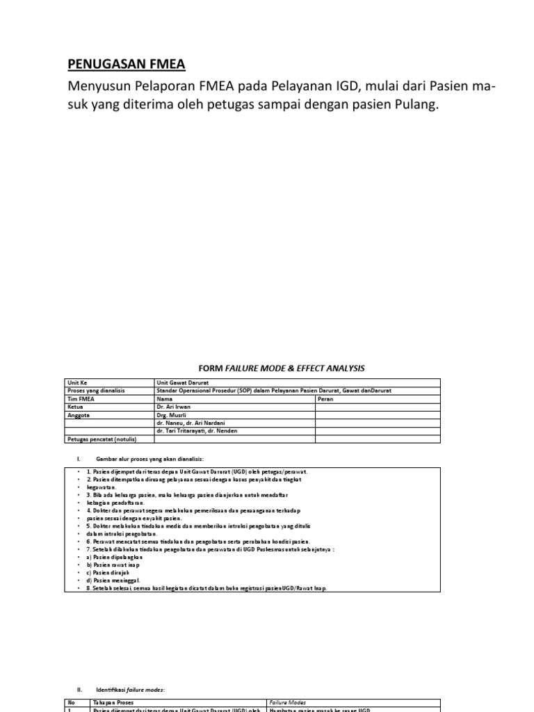 9c. FMEA IGD | PDF | Pengembangan Diri | Sains & Matematika