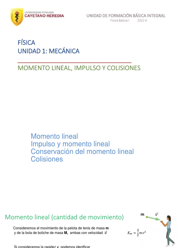 Momento Lineal e Impulso en Física | PDF | Impulso | Fuerza