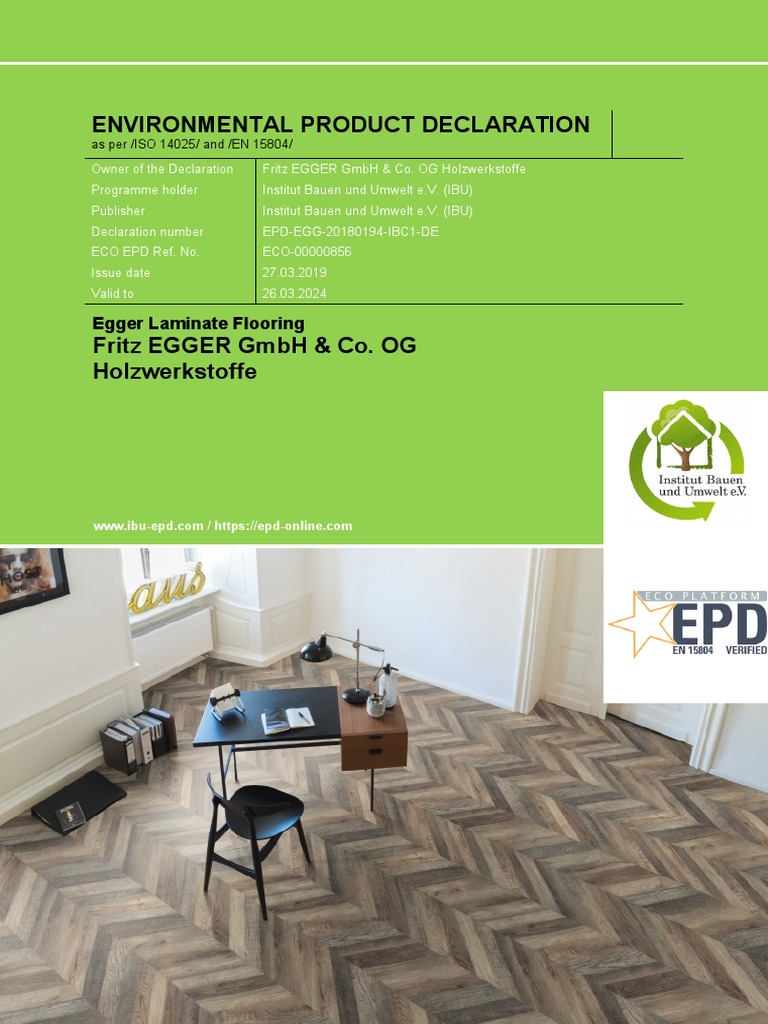 EPD EGGER Laminate Flooring - EN | PDF | Life Cycle Assessment | Flooring