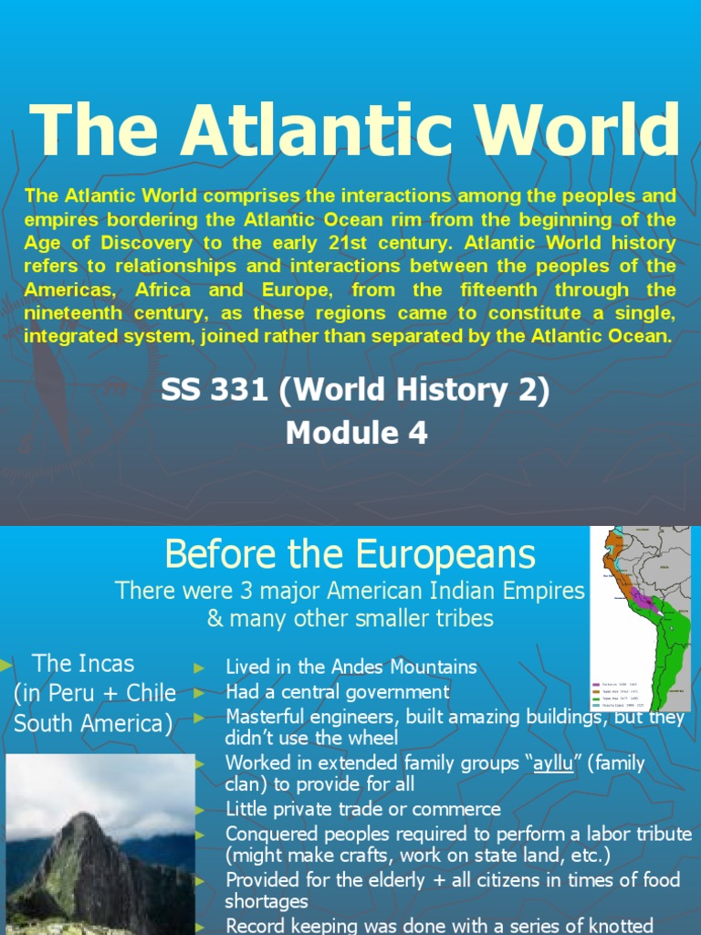 Atlantic World | PDF | Slavery | European Colonization Of The Americas