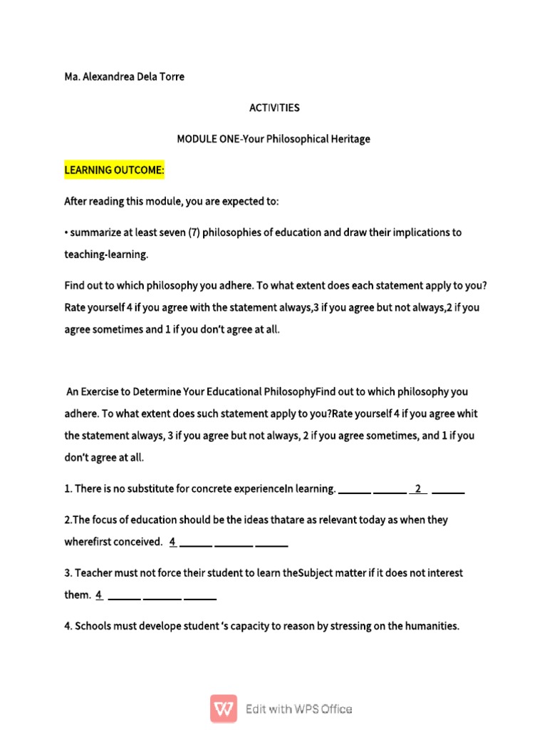 Prof Ed3 Activities | Download Free PDF | Constructivism (Philosophy Of ...