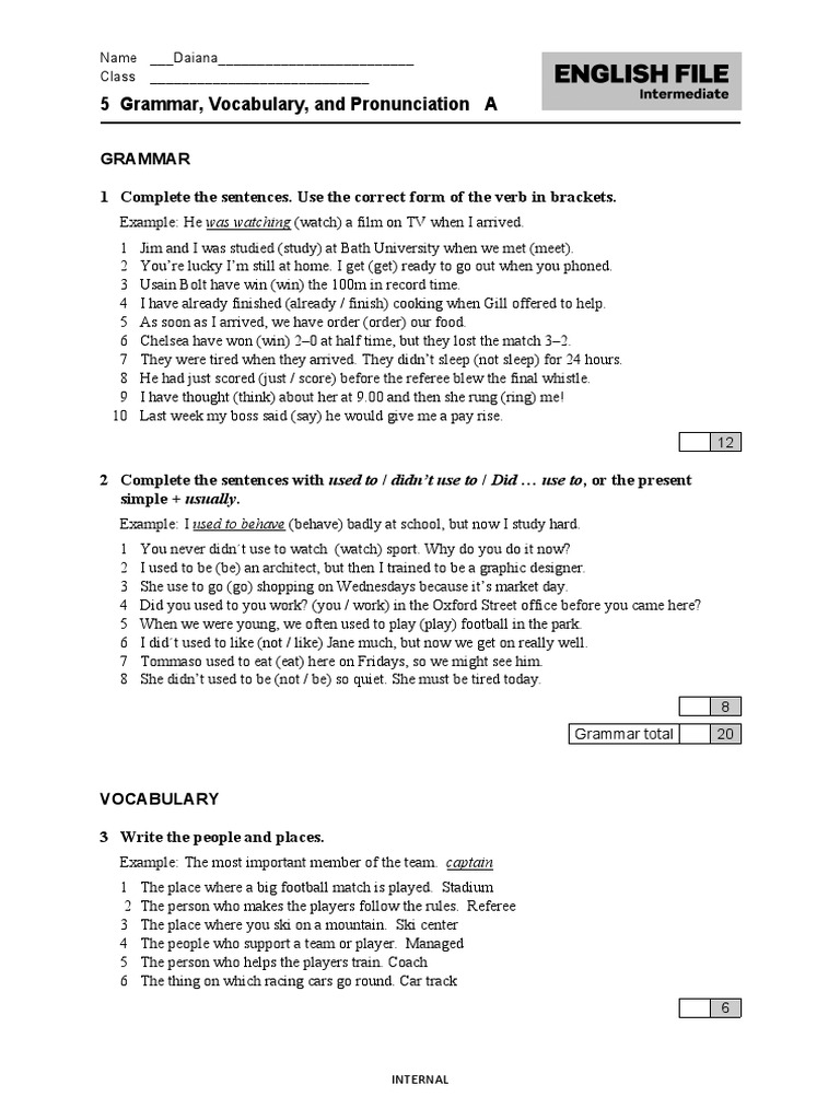File Test - Unit 5 - Daiana | PDF | Language Arts & Discipline File Test - Unit 5 - Daiana | PDF | Language Arts & Discipline