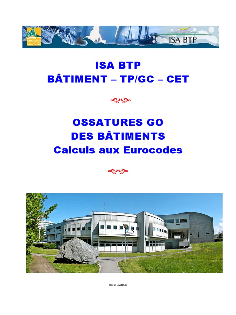 Eurocodes - Cours Ossatures Bâtiments | PDF | Béton armé | Fondation ...